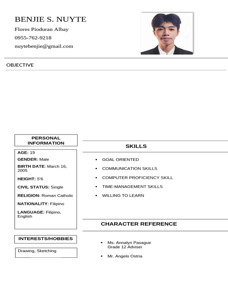 Resume Ni Binji | PDF