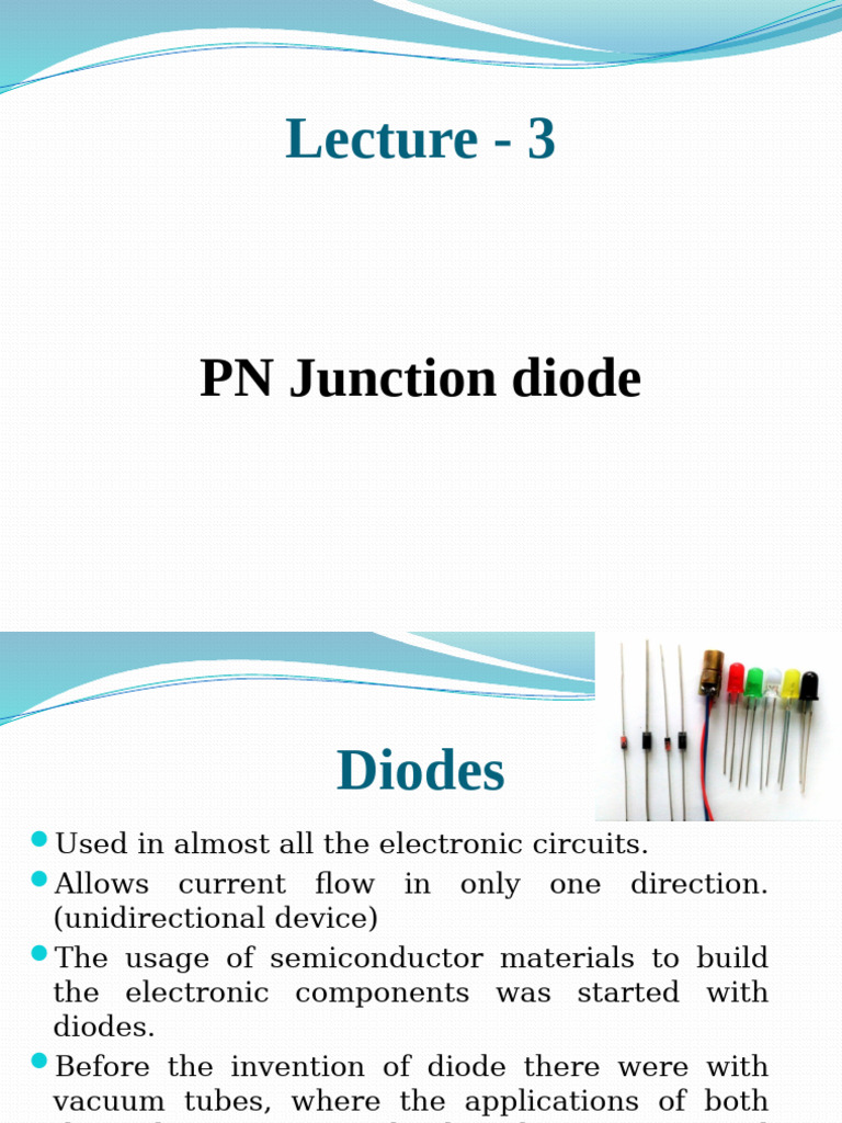 Lecture 3 - PN Junction Diode | PDF | P–N Junction | Diode