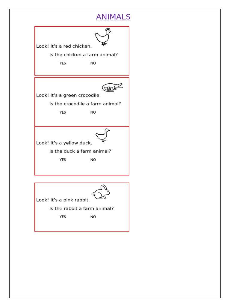 Animals JUNIOR Colour and Read | PDF