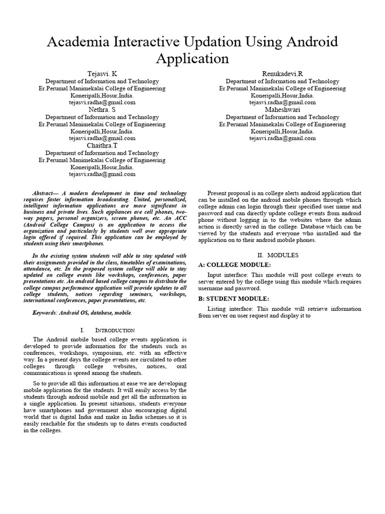 Academia_interactive_updation_using_Android_application | PDF ... Academia_interactive_updation_using_Android_application | PDF ...