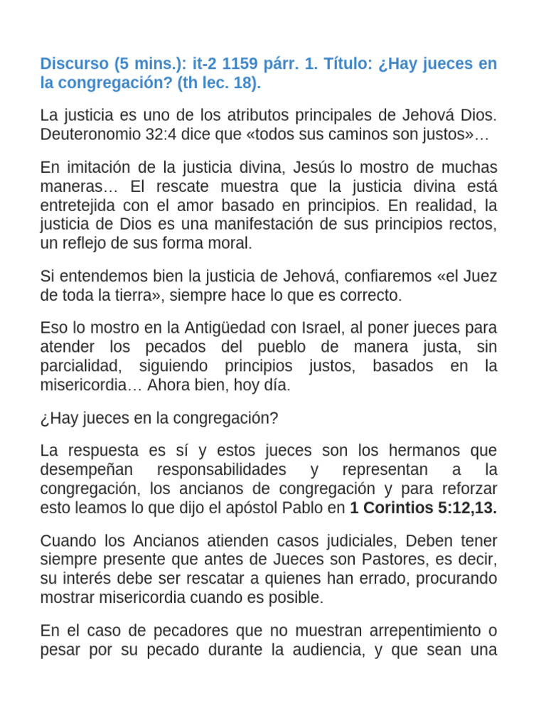 Discurso | PDF | Pecado | Misericordia