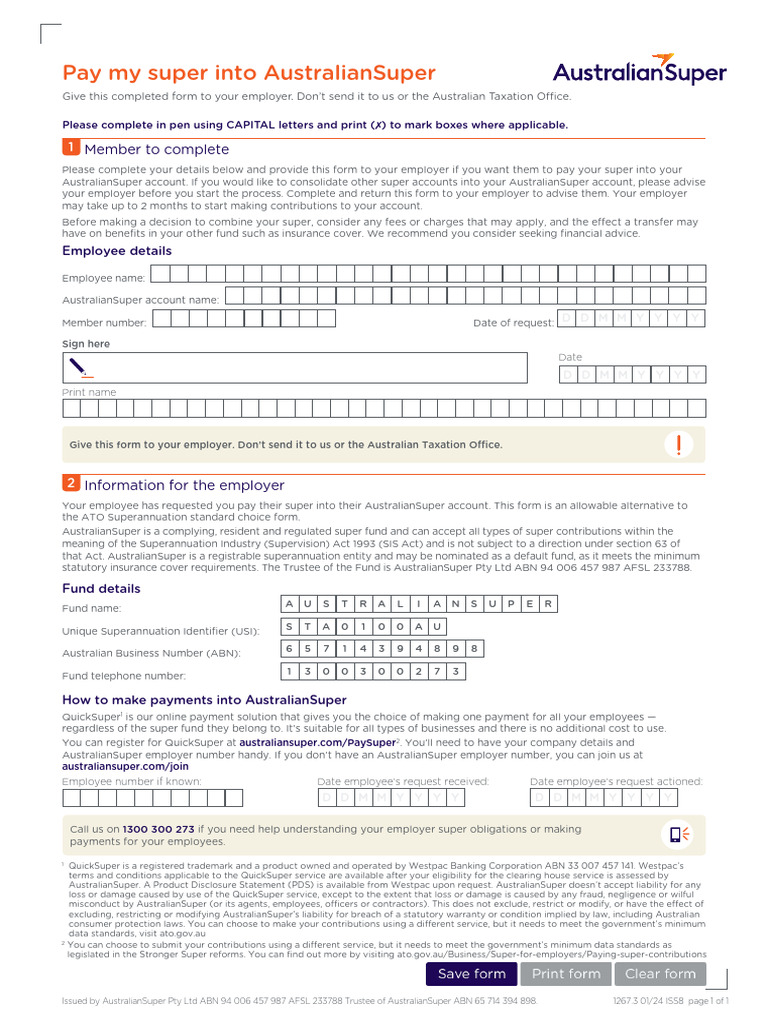 Pay Into AustralianSuper | PDF | Employment | Business