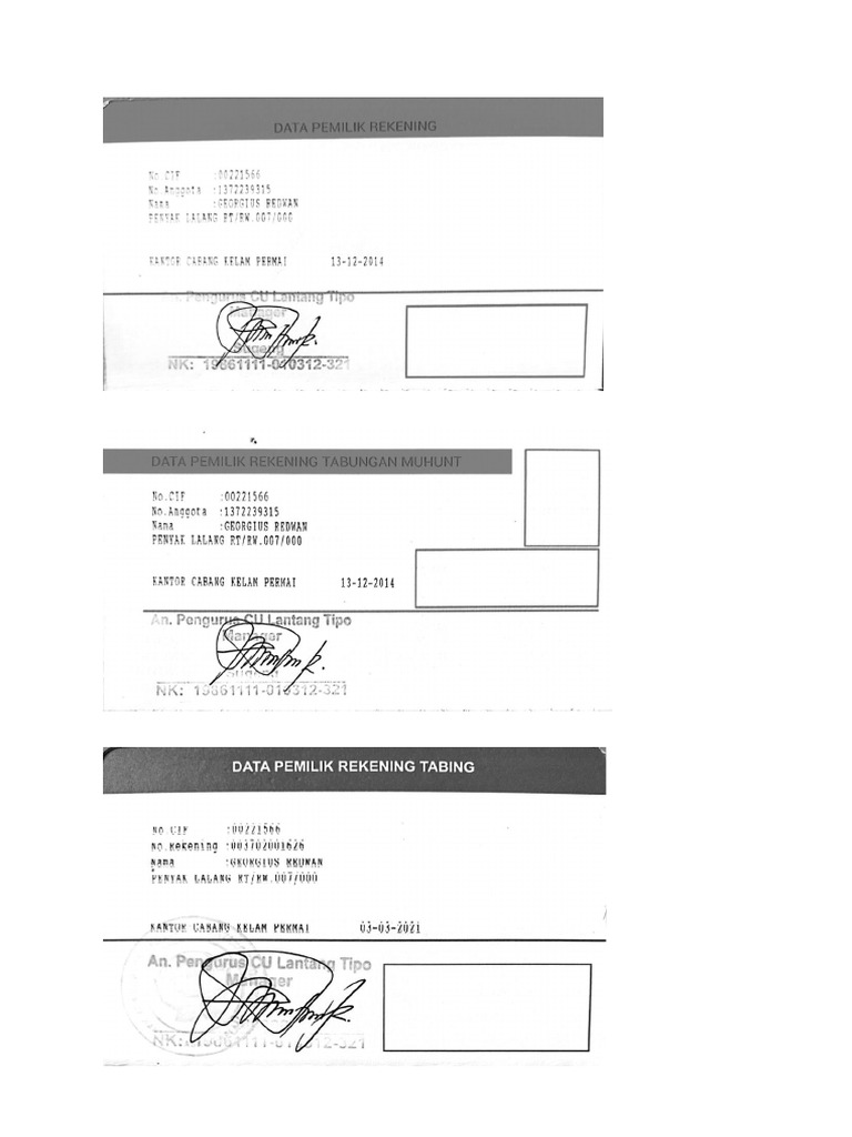 Fotocopy Buku Anggota | PDF