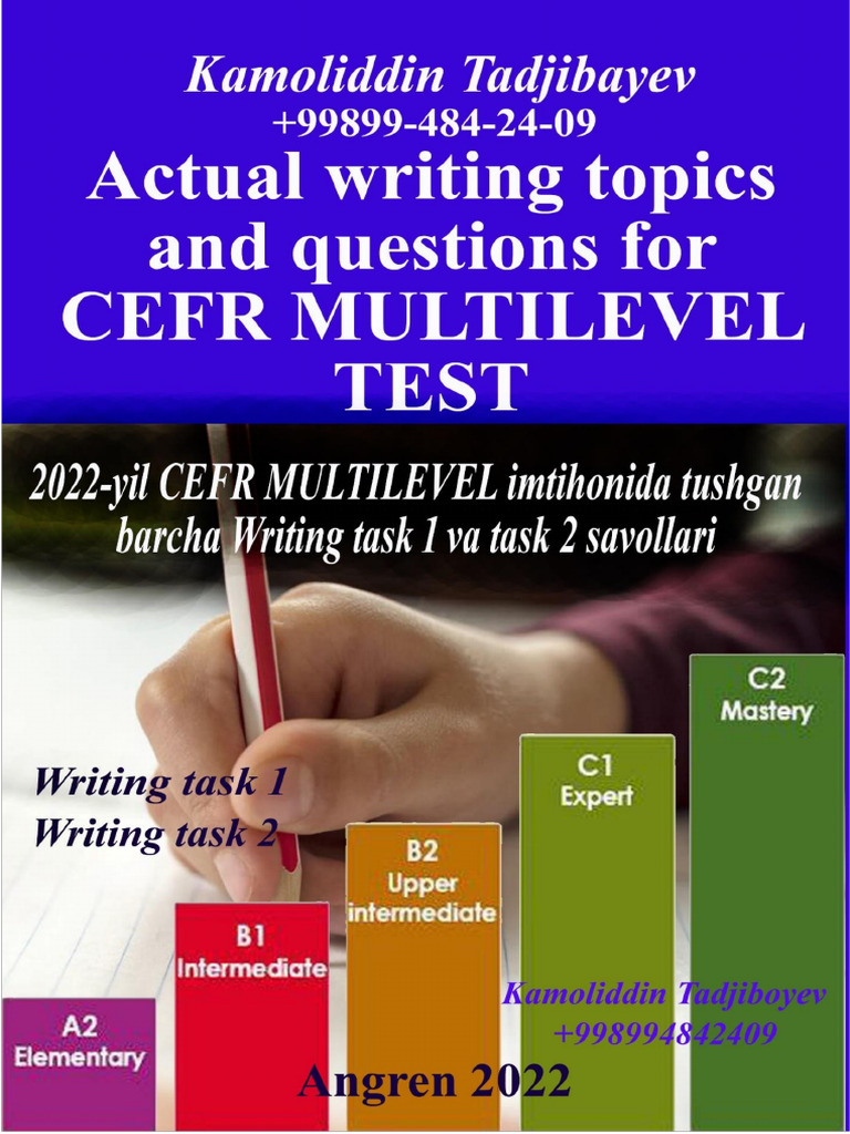 Writing Topics and Questions For Cefr Multilevel Test by Kamoliddin | PDF