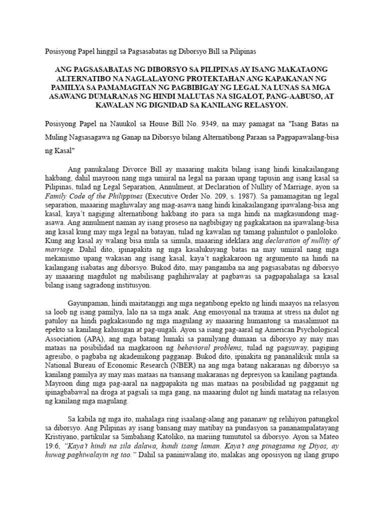 Posisyong Papel | PDF