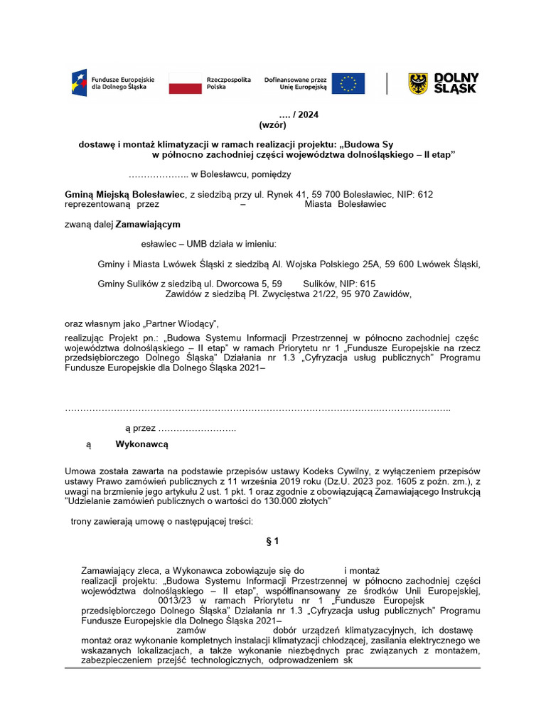 Załącznik NR 3 Wzór Umowy | PDF