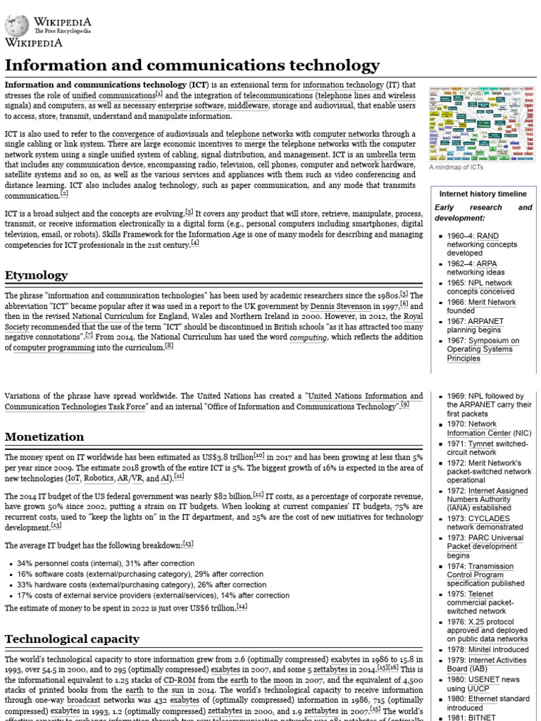 Information and Communications Technology - Wikipedia | PDF ...
