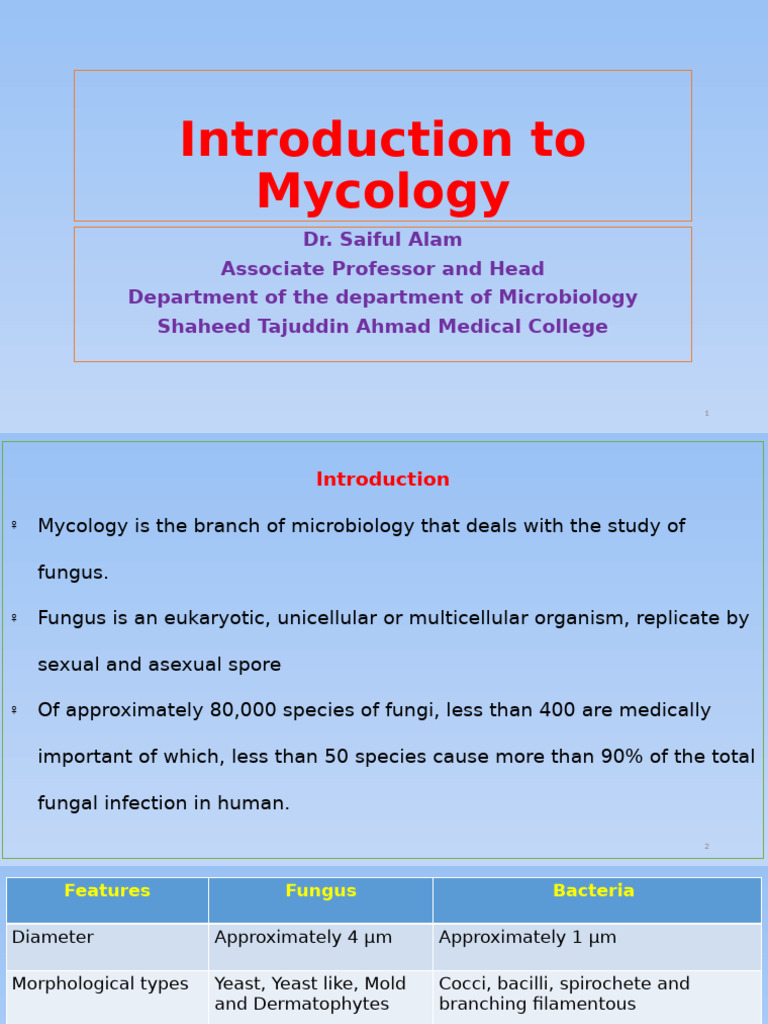 Introduction and Basic structure of fungus - Copy - Copy | PDF | Fungus ...