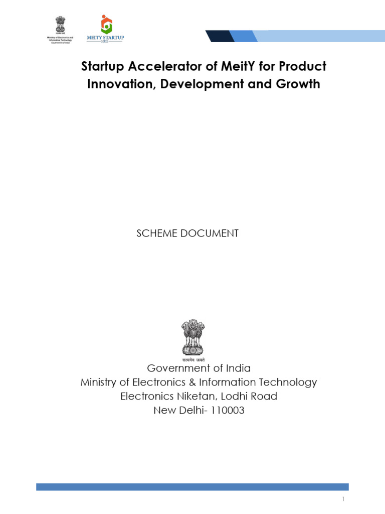 SAMRIDH Scheme for Startup Acceleration | PDF | Startup Company | Small ...