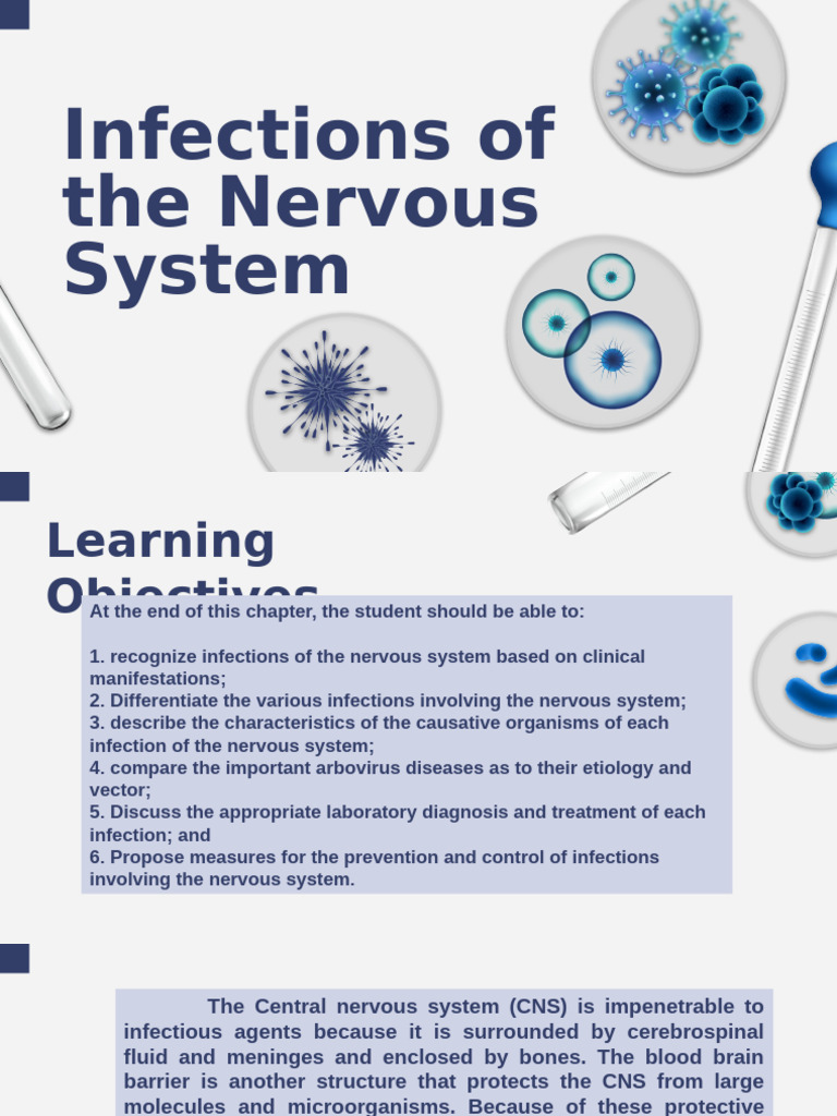 Nervous System Infections Overview | PDF | Rabies | Meningitis