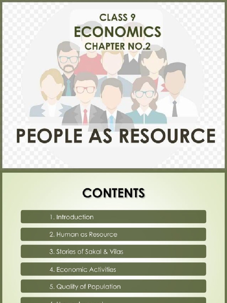 Class (Economic Chapter 2 - People As Resource | PDF