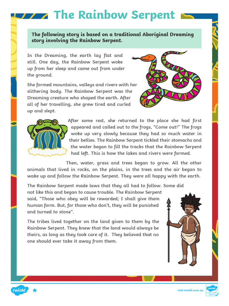 Aboriginal Dreaming: The Rainbow Serpent | PDF | Rainbow