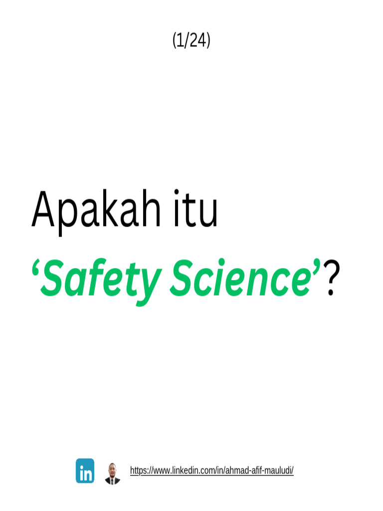 Memahami Ilmu Keselamatan | PDF