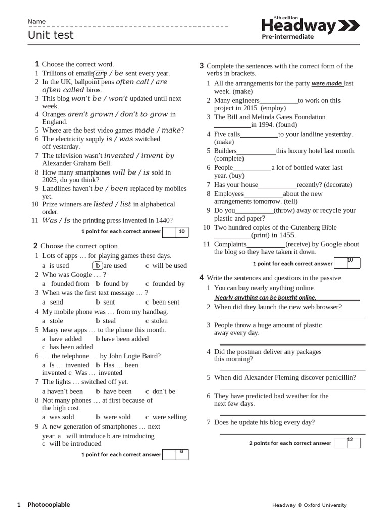 English Grammar Practice Test | PDF | Nikola Tesla | Linguistics