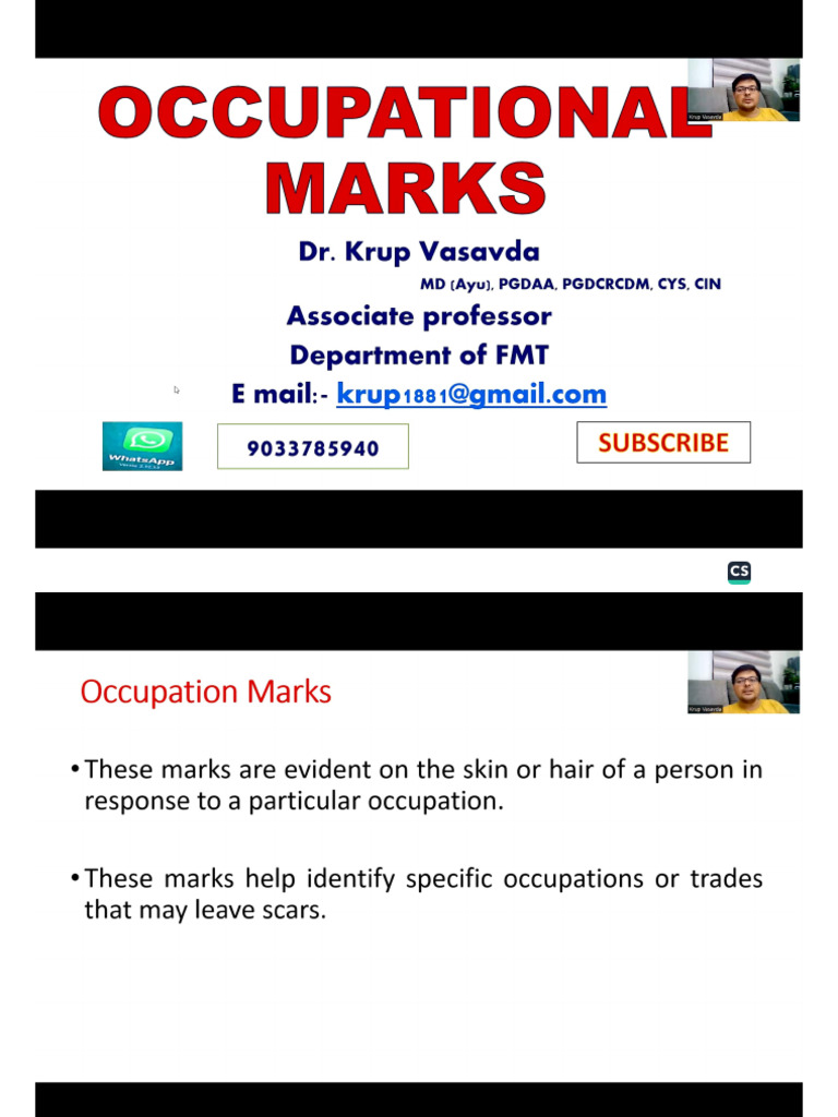 10) Occupational Marks | PDF