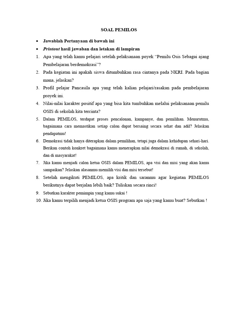 Soal Pemilos-Individu 2025 | PDF