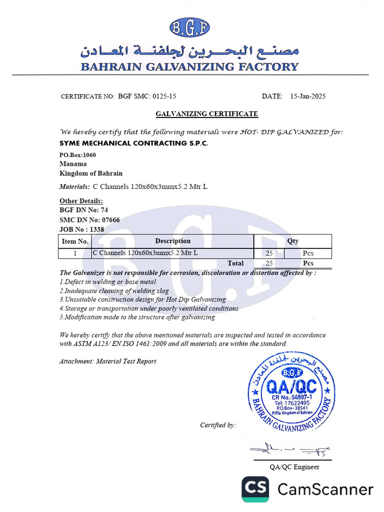 Hot Dipped Galvanizing Reprt | PDF | Physical Sciences | Building Materials