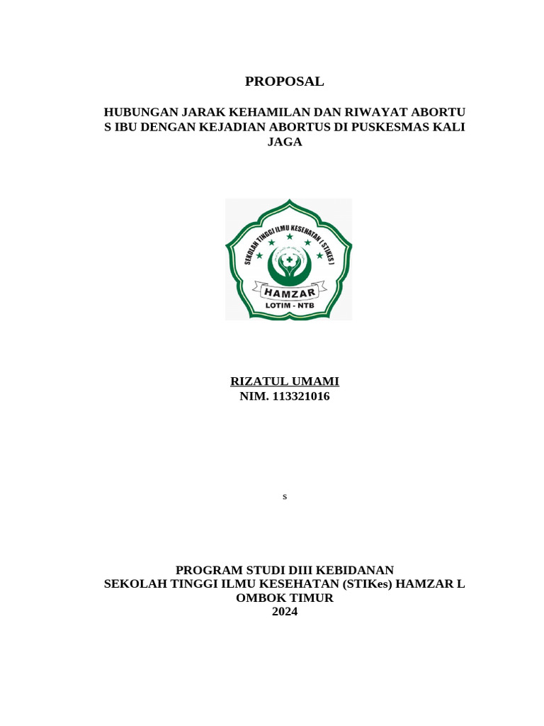 PROPOSAL1 RIZA REVISIAN | PDF