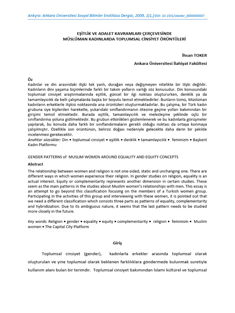 Esitlik Ve Adalet Kavramlari Cercevesind | PDF