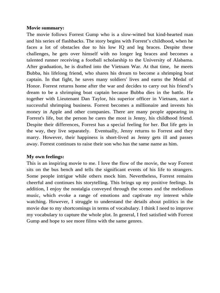 (Movie) Forrest Gump | PDF