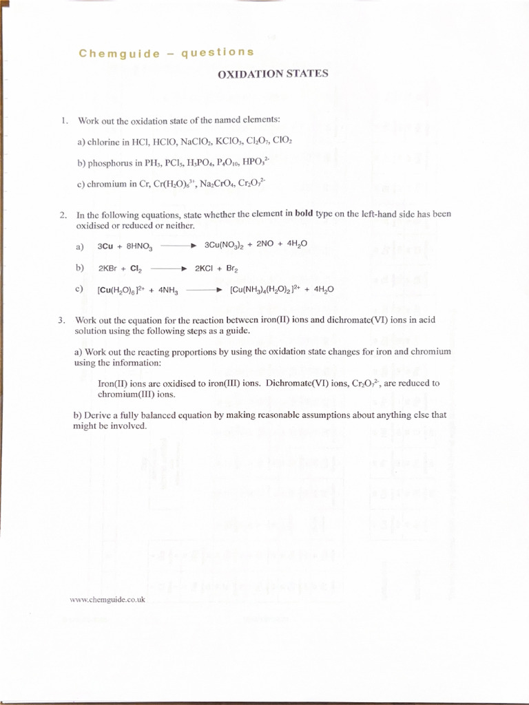 Chem Homework Marked | PDF