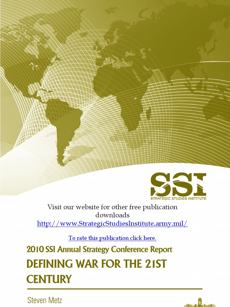 Defining War For The 21st Century Steven Metz Phillip Cuccia - SSI ...
