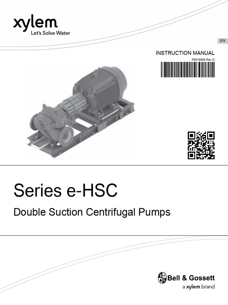 Series e-HSC: Double Suction Centrifugal Pumps | PDF | Pump | Safety