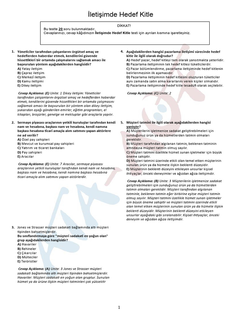 İletişimde Hedef Kitle | PDF