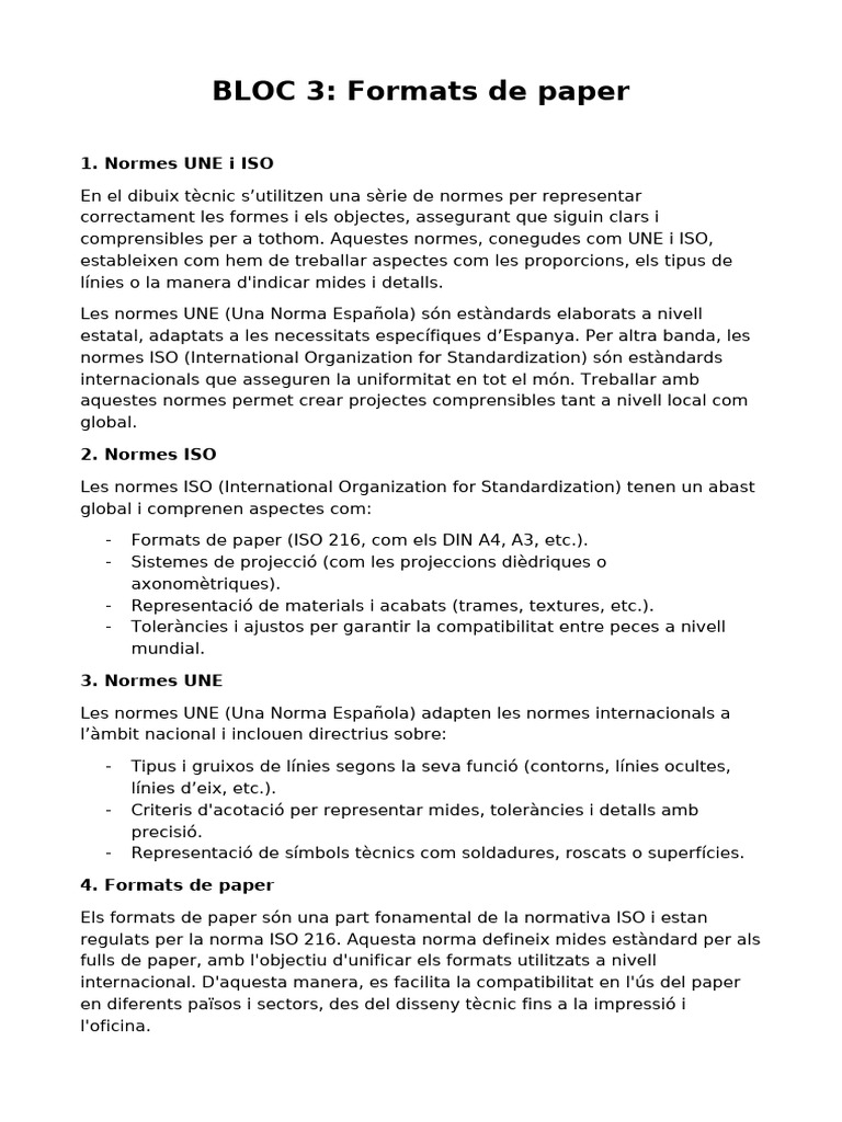 BLOC 3. Formats de Paper | PDF