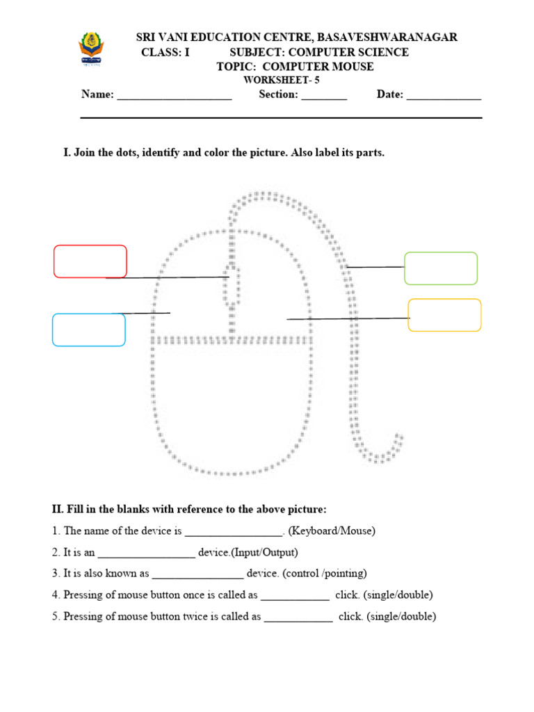 CL 1 Computer Worksheet | PDF