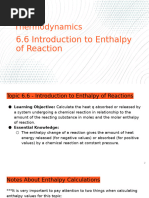 Thermodynamics DeltaH and DeltaU | PDF