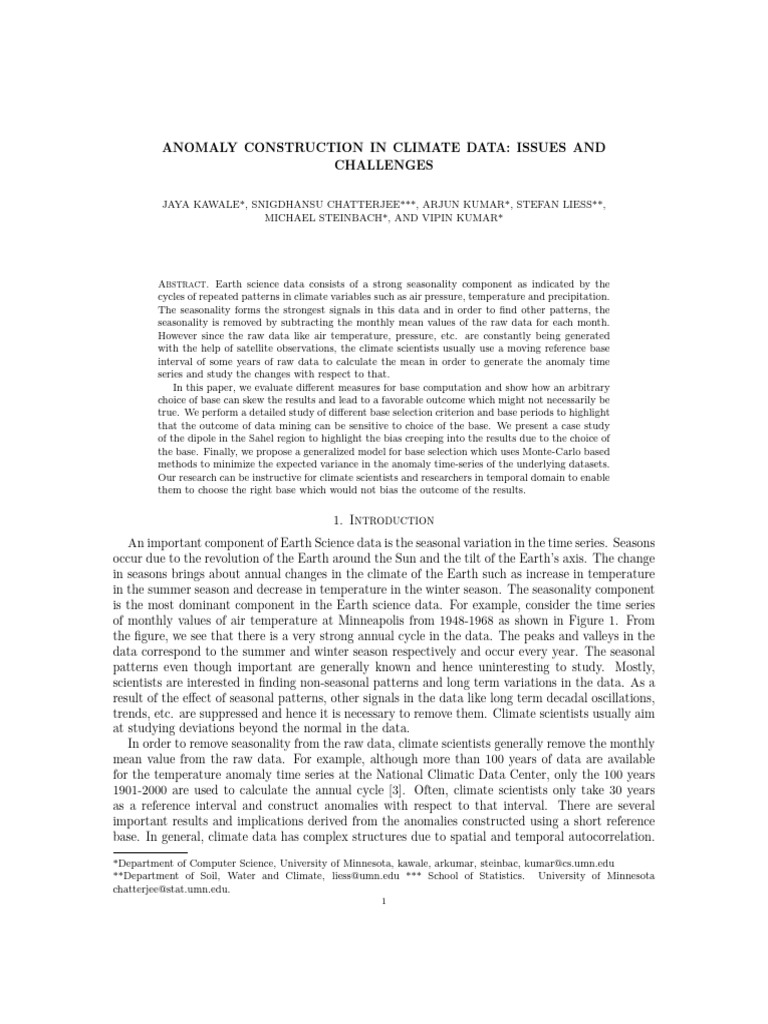 Anomaly Construction in Climate Data | PDF | Resampling (Statistics) | Median