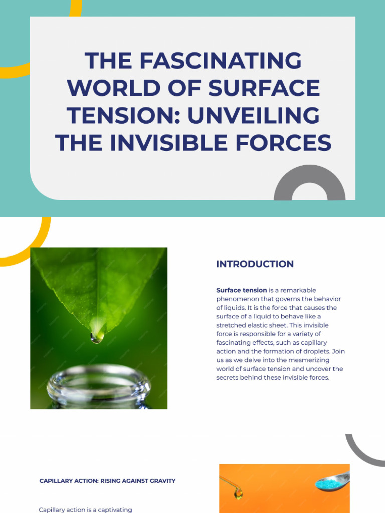 Surface Tension | PDF