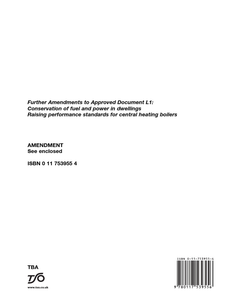 Amendments to Approved Document L1 | PDF