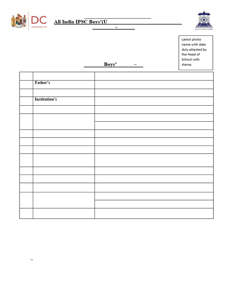 Encl-03 Eligiblity Performa (1) FOOTBALL | PDF