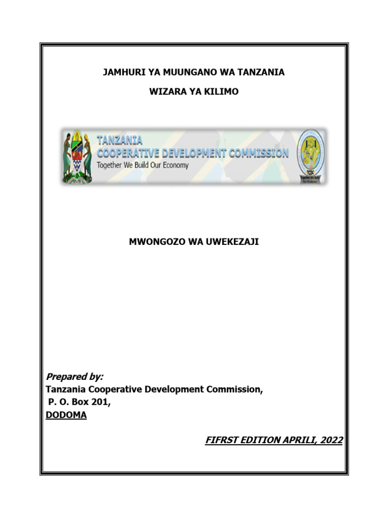 Mwongozo Wa Uwekezaji | PDF