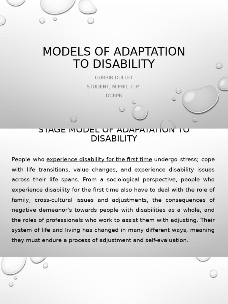 Stages of Adjustment to Disability | PDF | Disability | Psychology