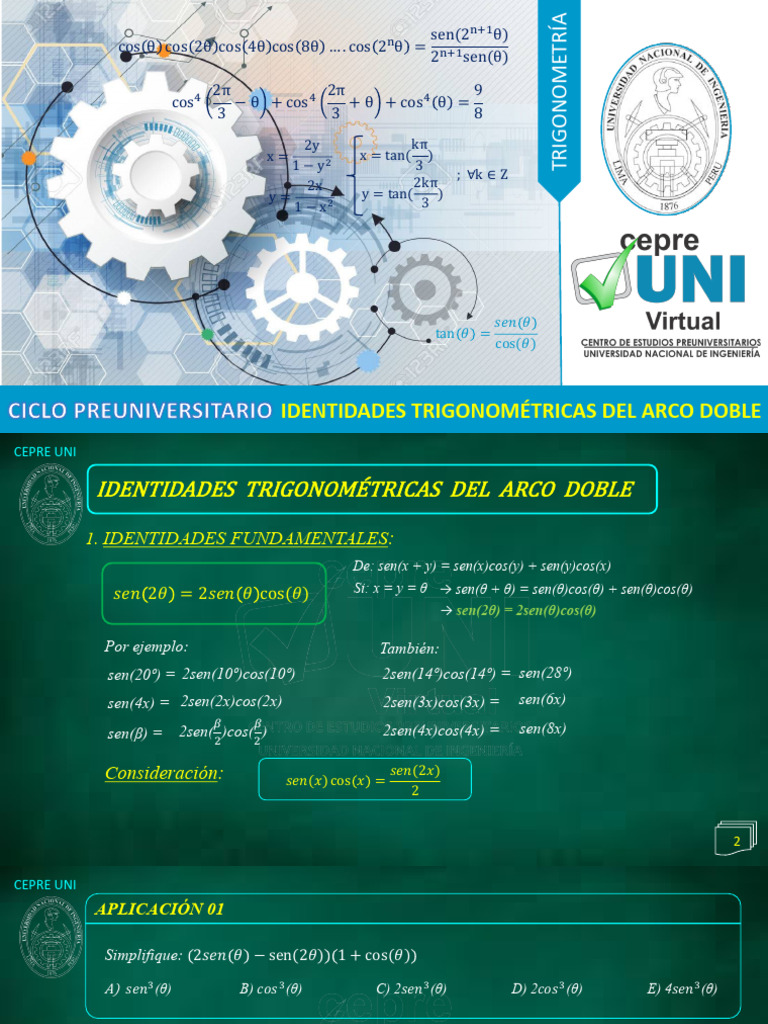 Identidades Trigonométricas y Aplicaciones | PDF