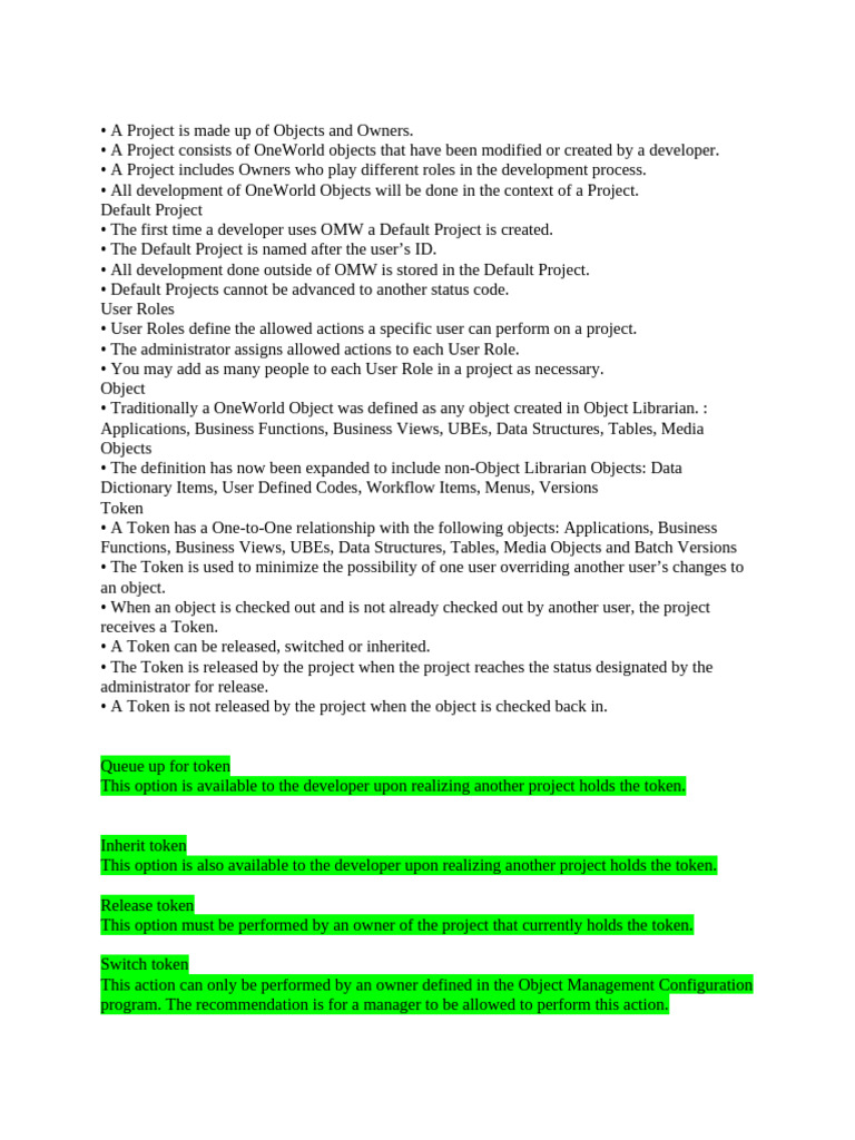 A Project is made up of Objects and Owners | PDF | Databases ...