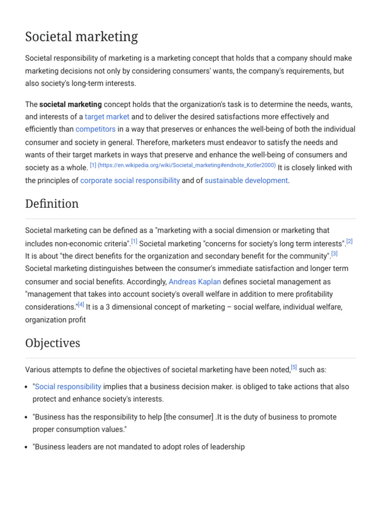Societal Marketing - Wikipedia | PDF | Business Process | Business ...