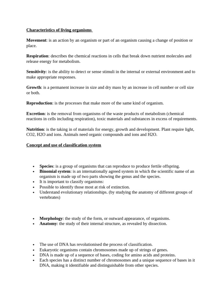 Characteristics and Classification of Life | PDF | Cell (Biology) | Fungus