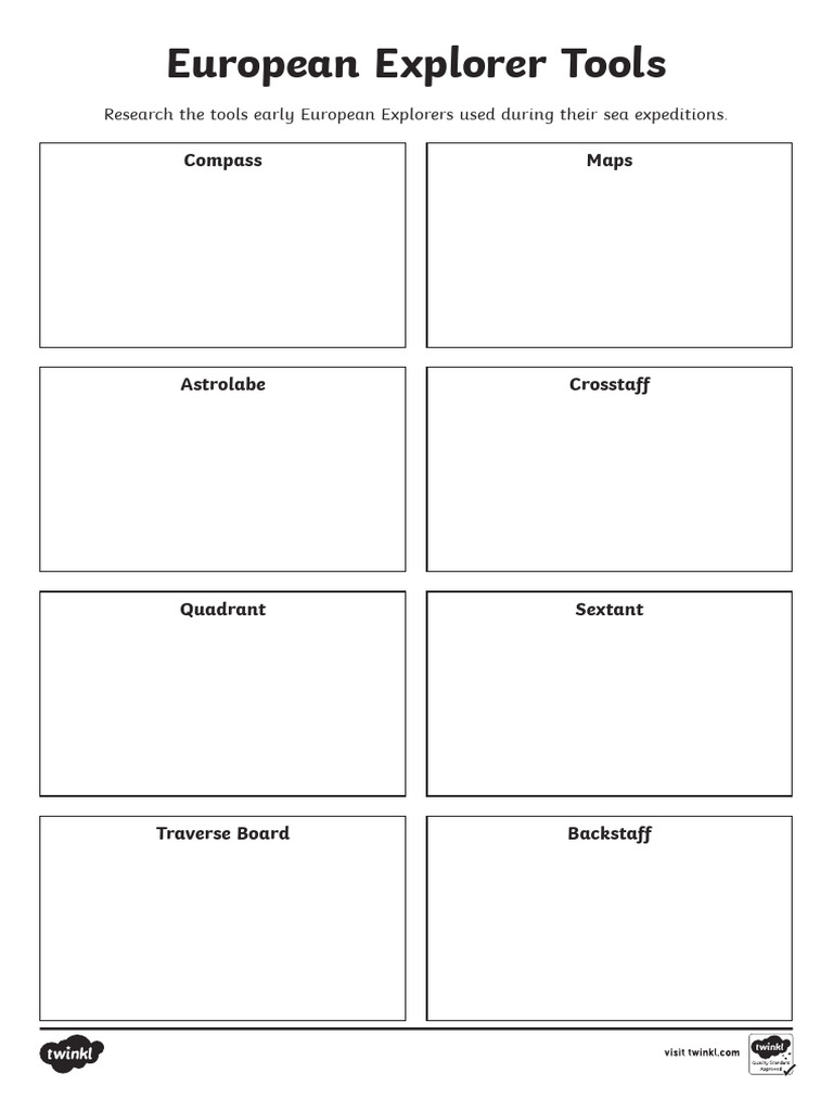 Au t2 H 5383 Early European Explorers Navigation Tools Research ...