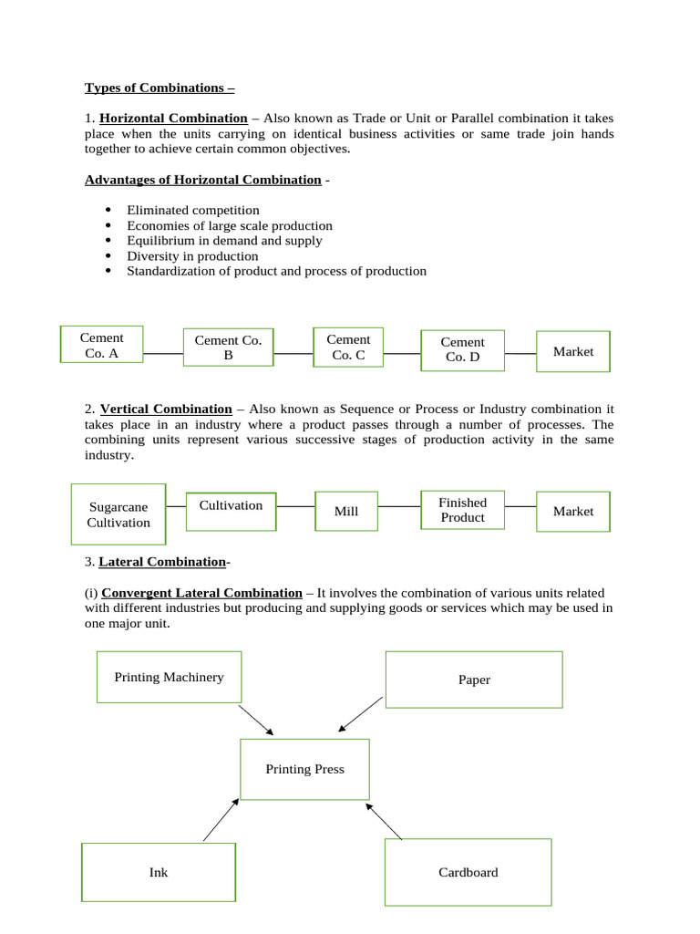 Types of Business Combinations Explained | PDF | Holding Company | Cartel