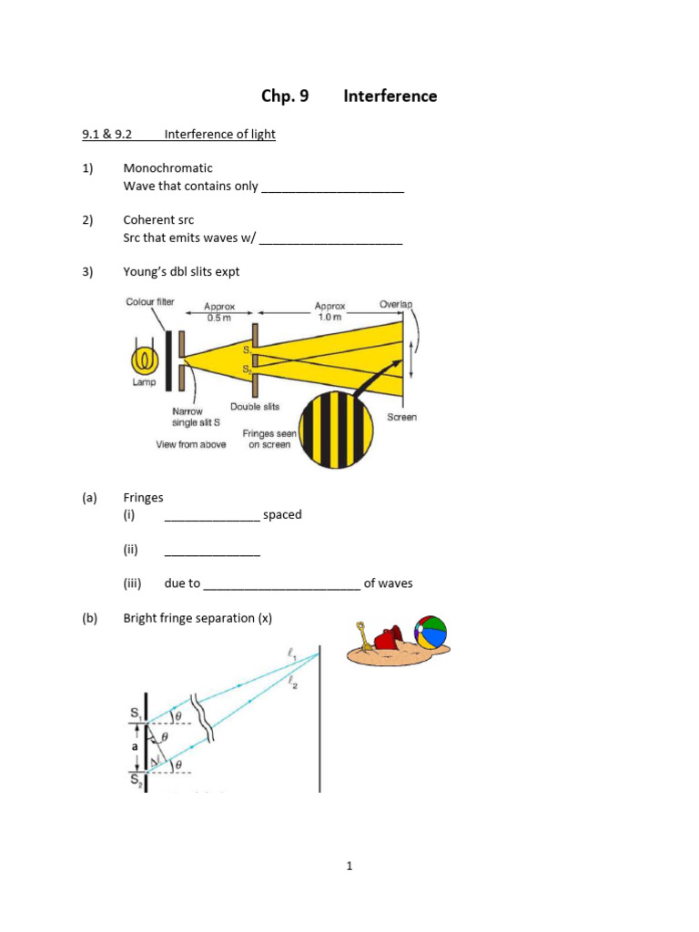 Chp. 9 Interference | PDF