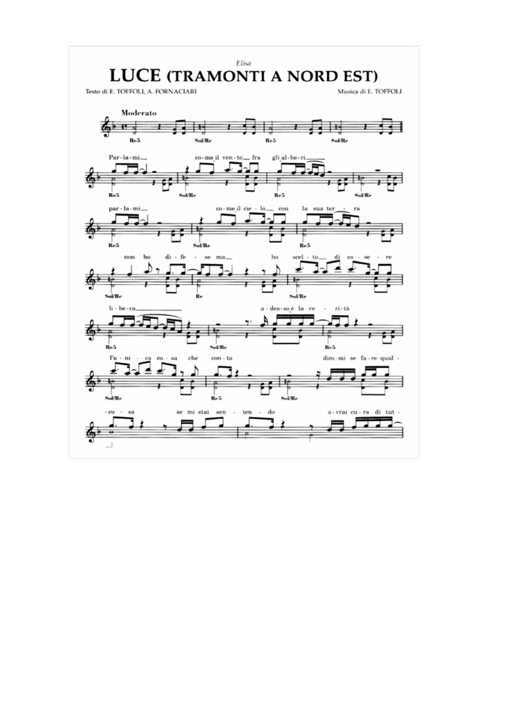 PSES Luce Partitura Orig | PDF