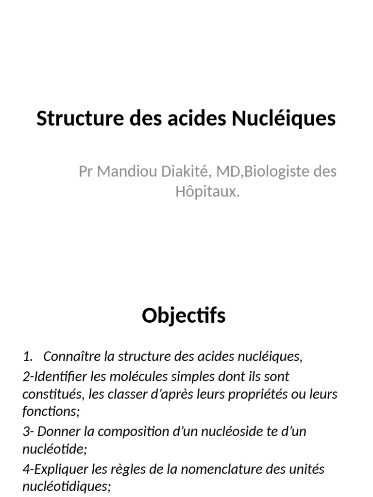 Structure des Acides Nucléiques et Rôles | PDF | ADN | Gène