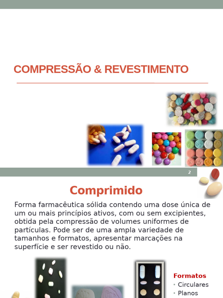 Formas Farmacêuticas: Comprimidos e Revestimentos | PDF | Comprimido ...