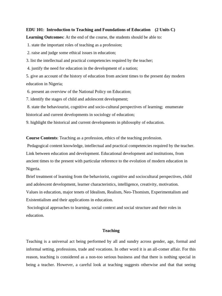 Introduction to Teaching Foundations | PDF | Motivation | Motivational