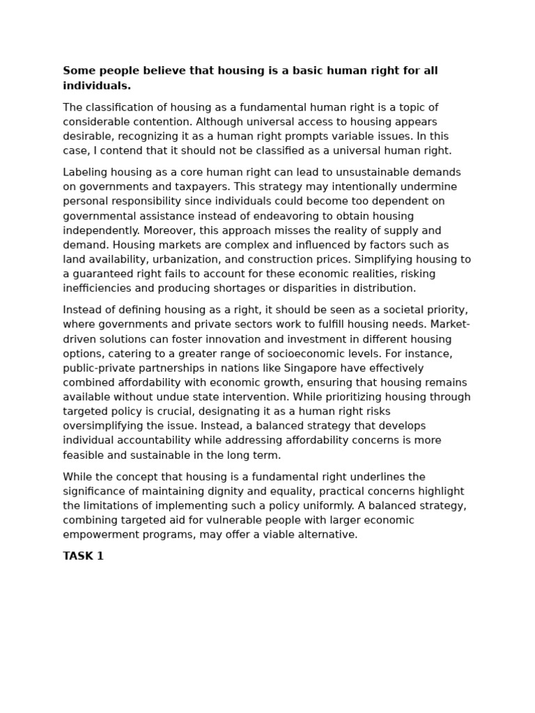 Housing as a Human Right: A Debate | PDF | Sustainability | Human Rights