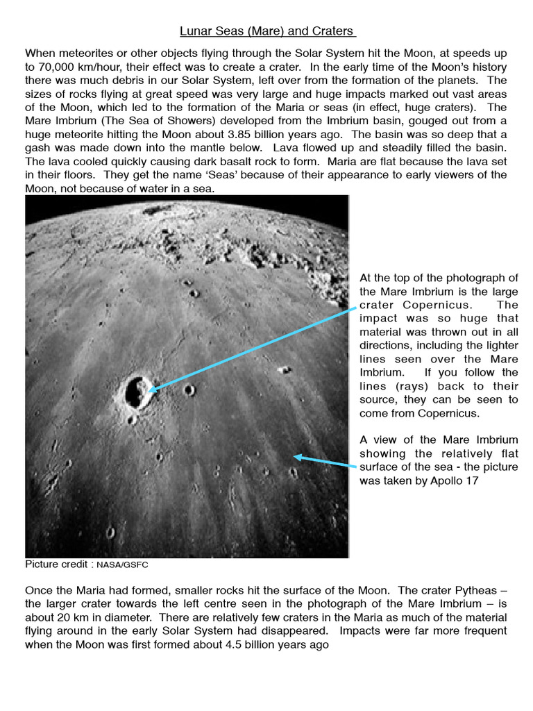 2.3 + 2.4 Lunar Surface Structures | PDF | Moon | Impact Crater